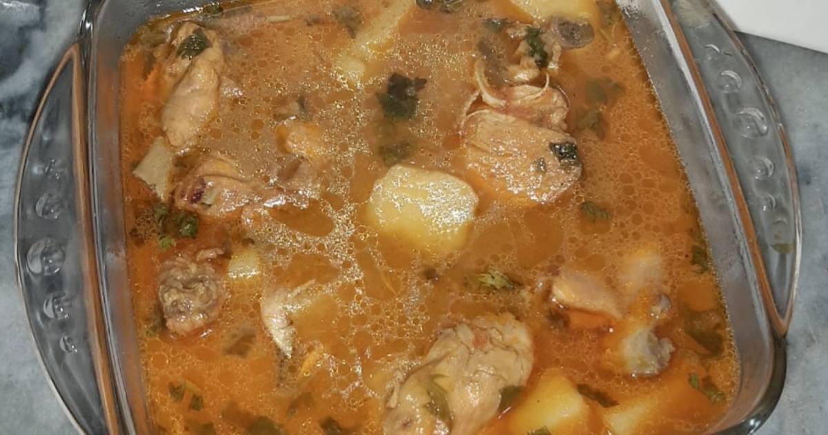 Alu chicken shorba🥔🍗🥔 Recipe by Mona Ali - Cookpad