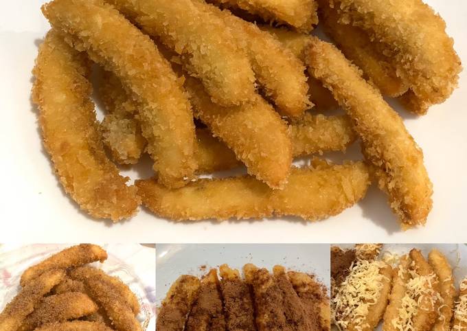 Resep Pisang Goreng Nugget (aneka topping) oleh Musfirah Junaid - Cookpad