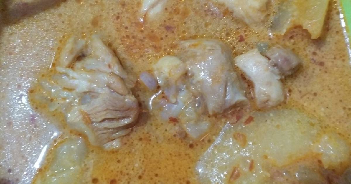 Resep Sayur Kuah Opor Kare / kari Ayam + Sambal terasi pedas (Belacan ...