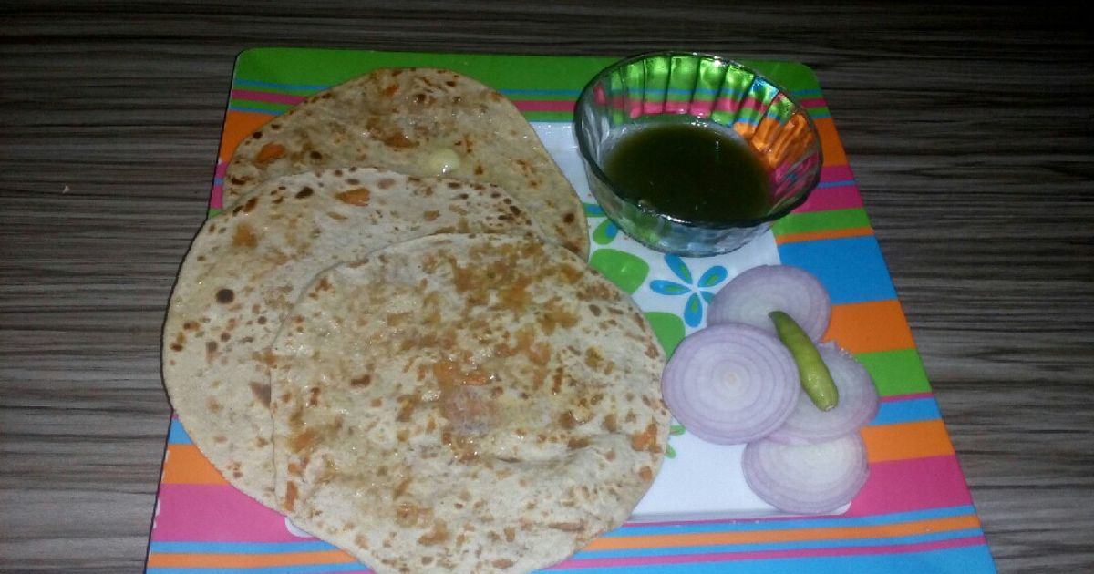Carrot Paratha Recipe by Uttam Kumari - Cookpad