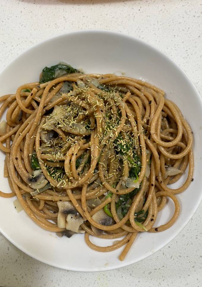 Resep Creamy Spaghetti Gandum (tanpa minyak/diet clean eat) oleh Vanda ...