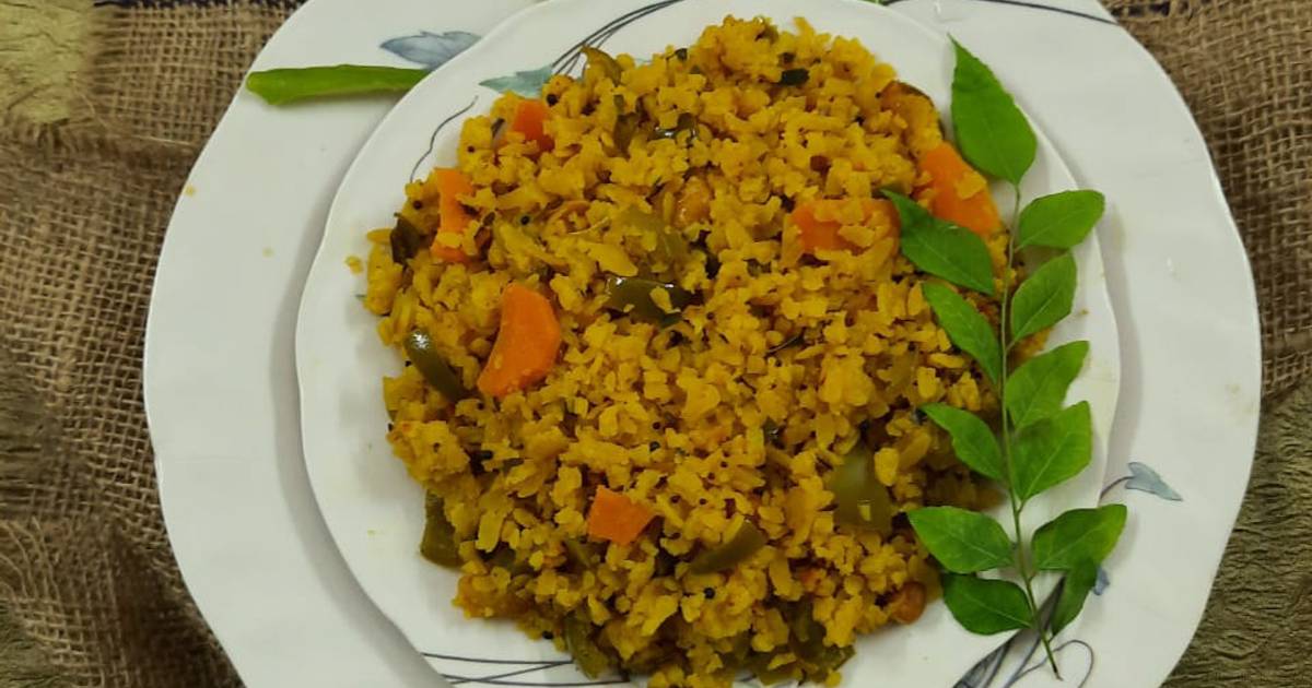 Vegetable poha Recipe by renu bhasin - Cookpad