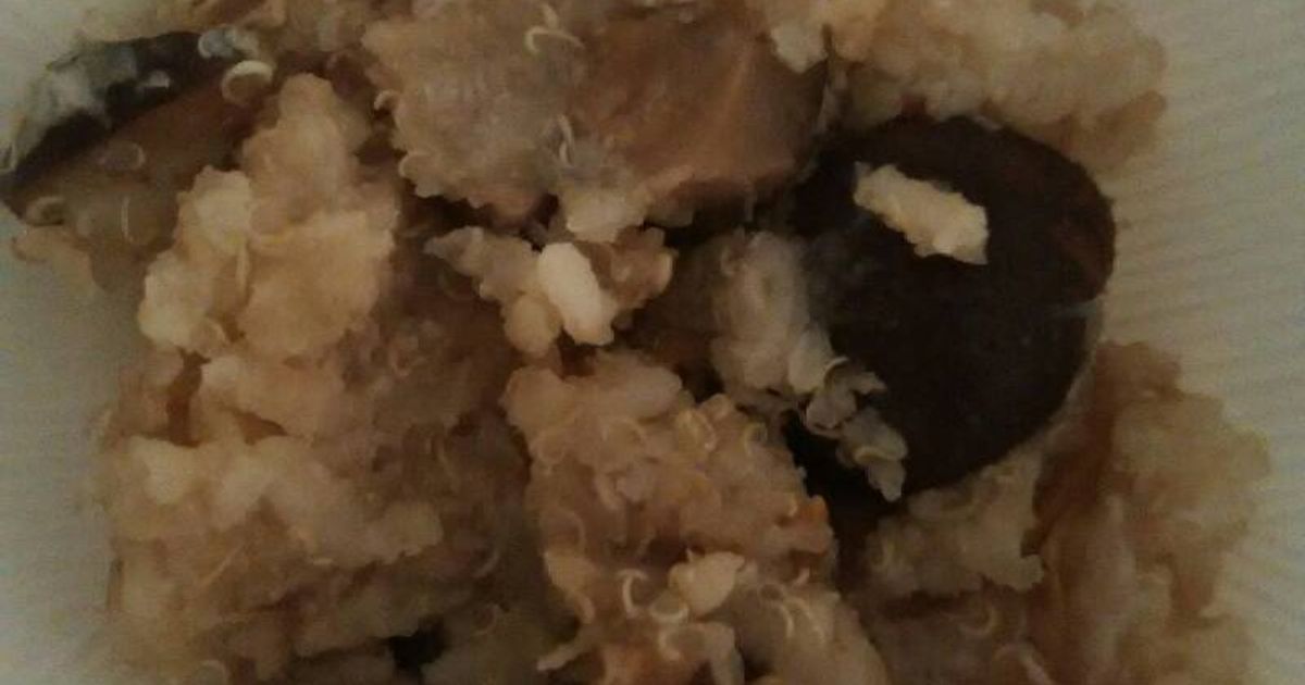 Resep Mpasi Beras + Quinoa Putih + Jamur + Kulit Tahu + Kaldu + Evoo ...
