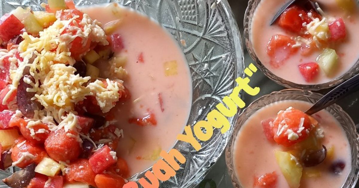 Resep 🍇🍍Sop Buah Yogurt🍉🍈 oleh Faizah Fahmi - Cookpad