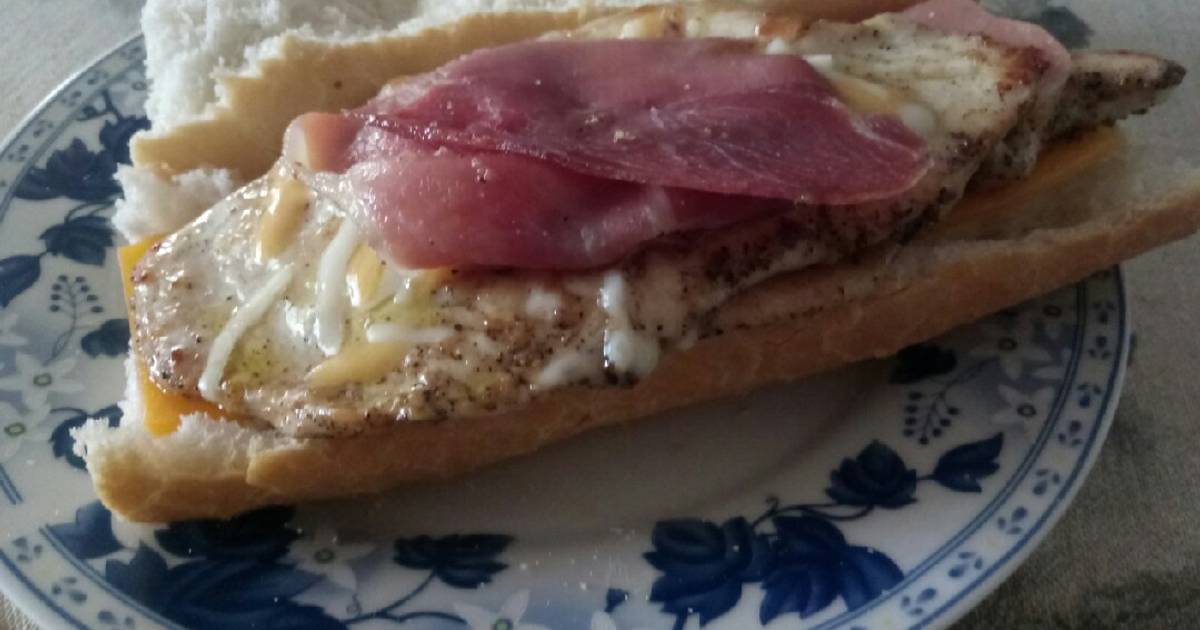 Bocadillo de pollo y jamón serrano Receta de ania- Cookpad