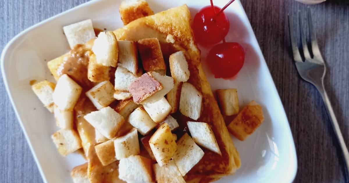 Resep (08).French Toast dengan Topping Pinggiran Roti Crunchy oleh ...