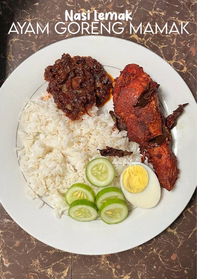 Resipi Nasi Lemak Ayam Goreng Mamak oleh Kakak Faa - Cookpad