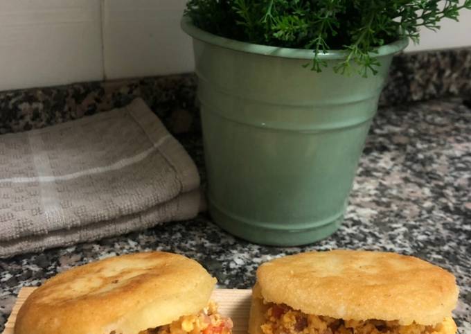 Arepas ‘Perico andino’ Receta de Laura SMz- Cookpad