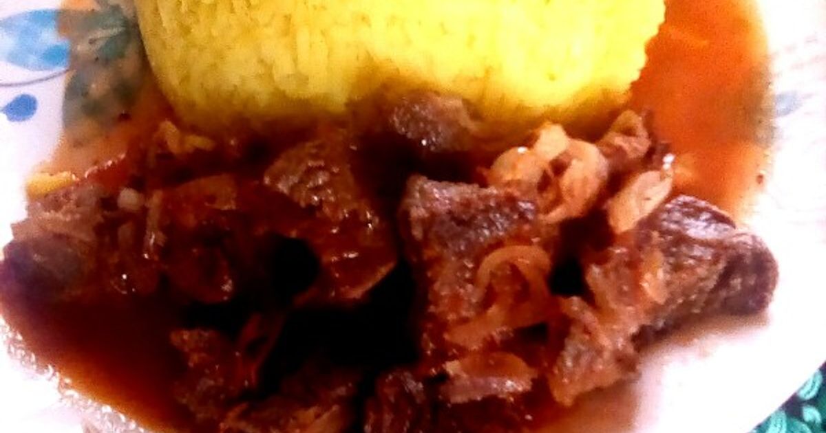 Turmeric Rice With Beef Stew Recipe by edna wangui - Cookpad