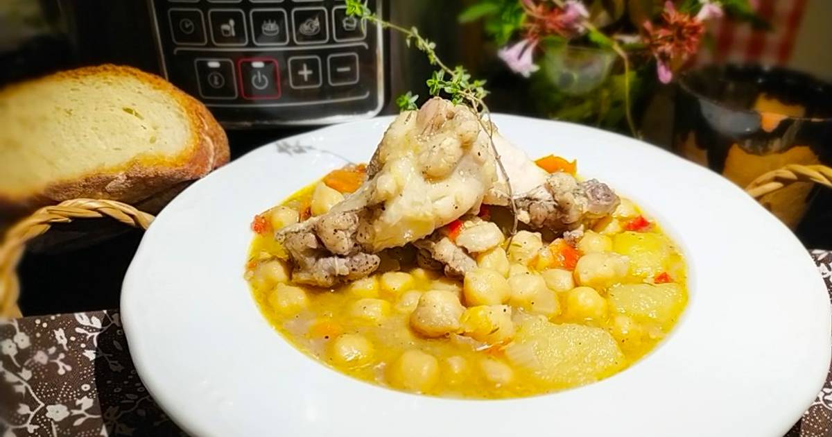 Guiso de garbanzos con pollo - 1.199 recetas caseras- Cookpad
