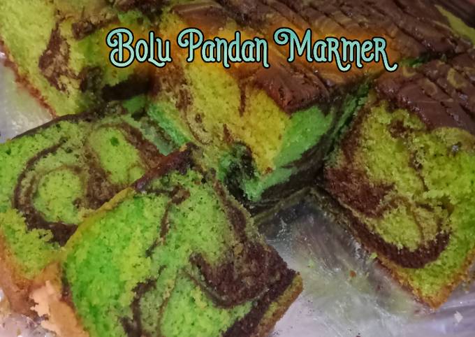 Resep Bolu pandan marmer oleh Sa'adah Amsari - Cookpad