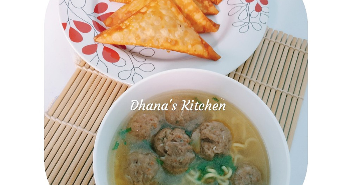 Resep Bakso & Pangsit Goreng oleh Indana (Dhana's Kitchen) - Cookpad