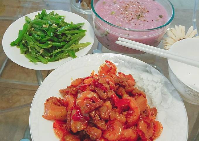 Cách Làm Món Tôm Ba rọi rim nước dừa của Hồ Nhã - Cookpad