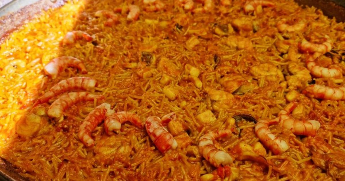 18 recetas muy ricas de fideua de marisco de fideo fino compartidas por ...