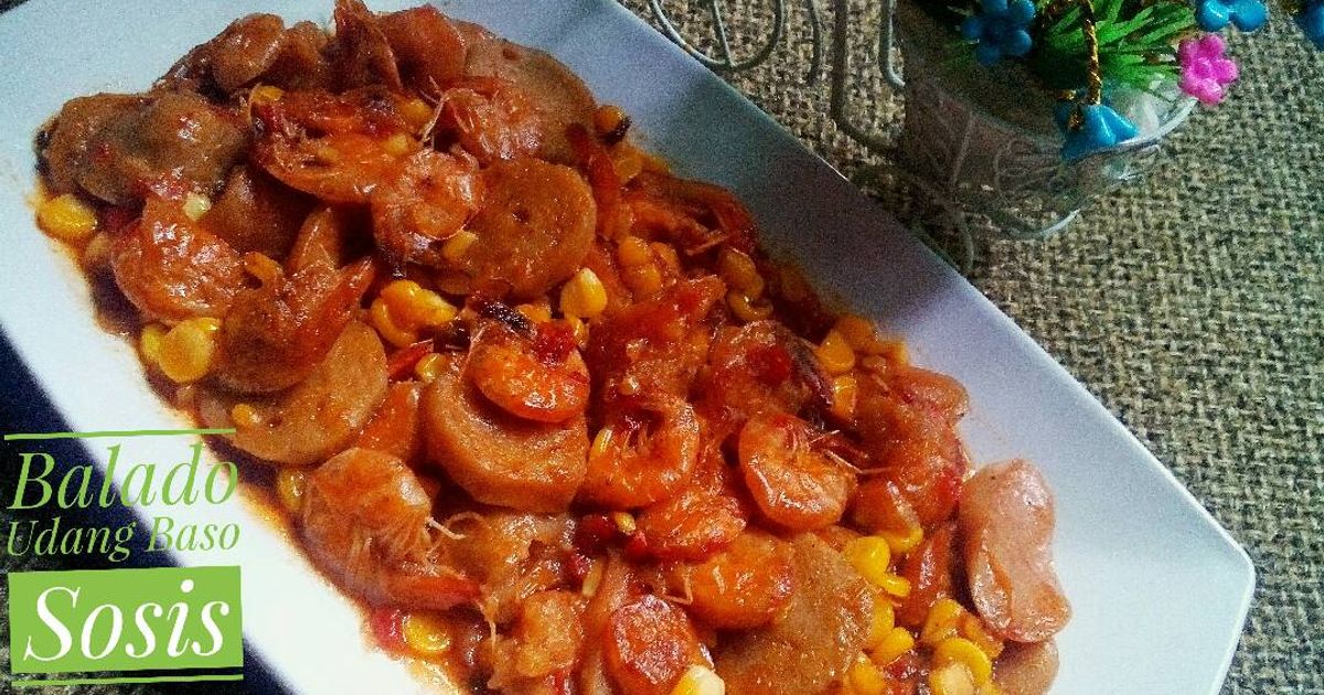 Resep Balado Udang Baso Sosis 🍲 oleh Ayu Saraswati E.P - Cookpad