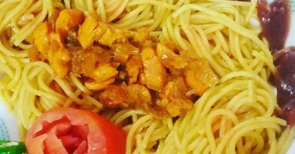 Chicken Chat Pati Speghatti Recipe by Farzana Memon - Cookpad
