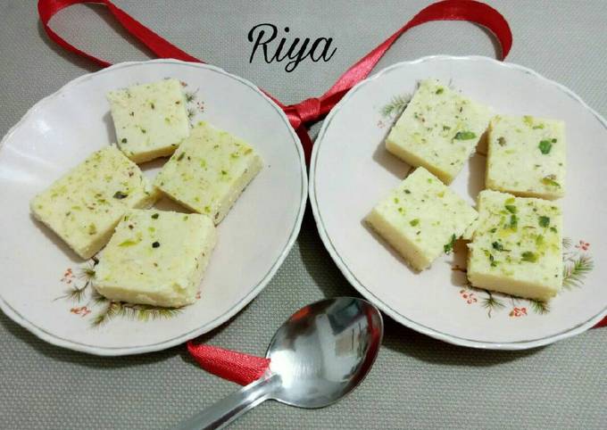 Milk powder burfi Recipe by Riya Dhiman - Cookpad