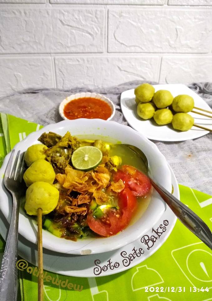 Resep *Soto Sate Bakso* oleh ati dewanthi - Cookpad