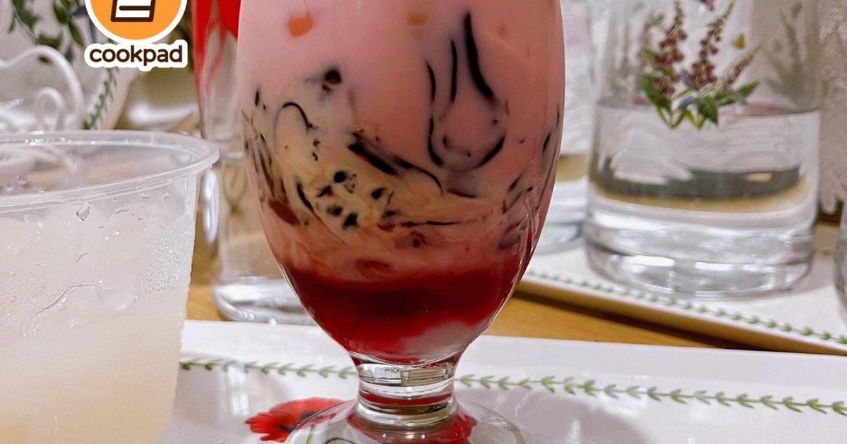 Resipi 👩‍🍳Sirap Bandung Cincau Buah Kabung oleh Mahadiah - Cookpad