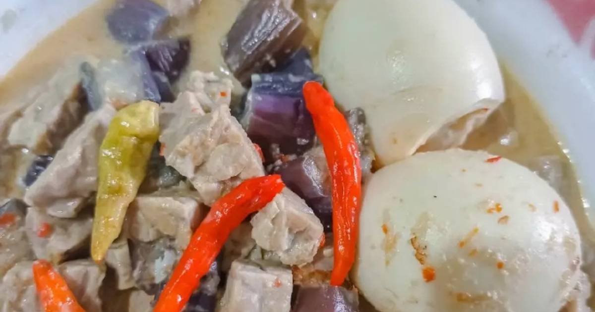 Resep Tempe Terong Santan Pedas oleh Yeni - Cookpad