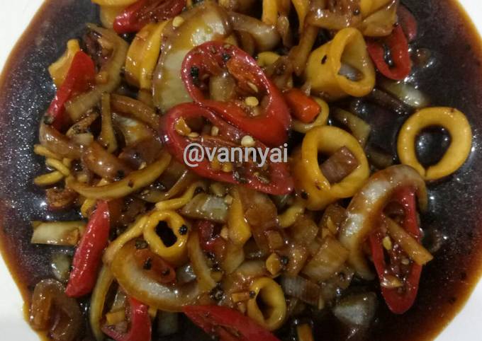Resep Cumi Saus Lada Hitam oleh Ai Fen - Cookpad