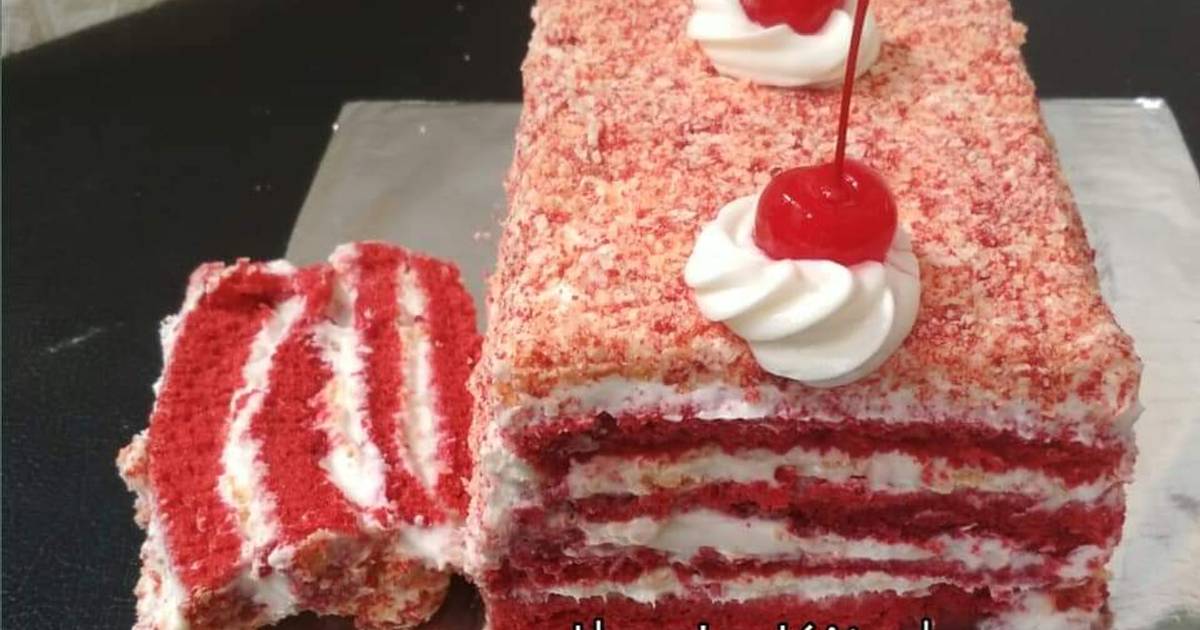 Resep Red velvet cake taburan wafer nabati keju oleh Ilay Elly Ilay ...