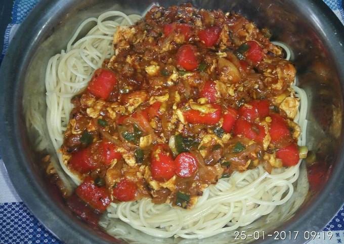 Resep Spaghetti sosis bolognese oleh Nissa Sholiha - Cookpad