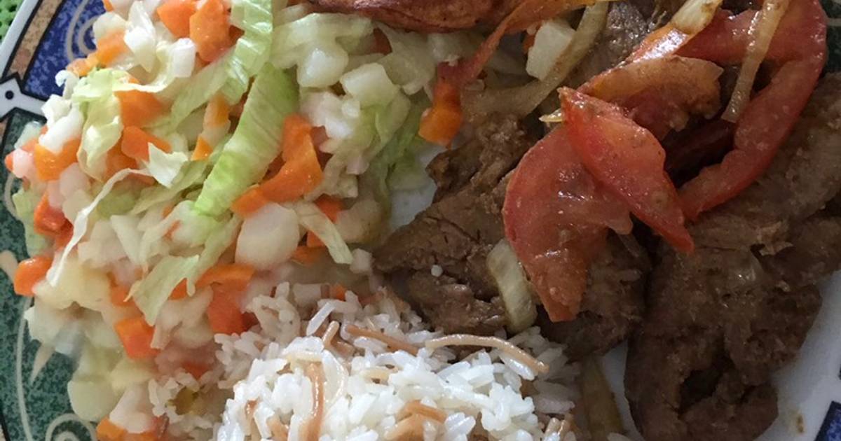 Arroz con bistec - 135 recetas caseras- Cookpad