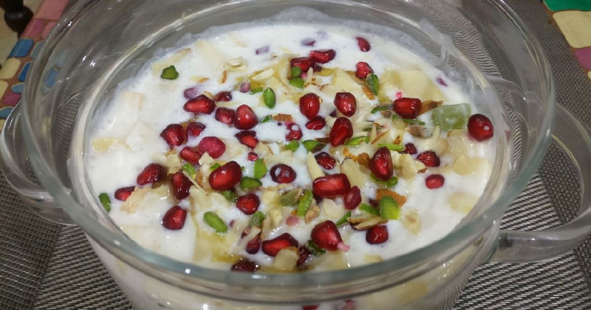 Fruits Raita With Curd And Milkmaid Recipe by Chef Alka Singh Tomar ...