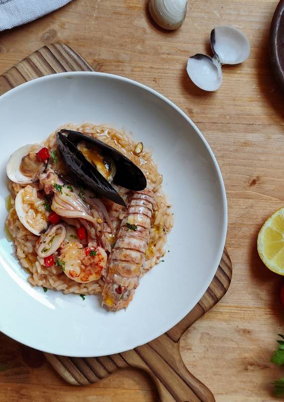 Resep Risotto alla Pescatore ~ Nasi khas Italia dengan isian sari laut ...