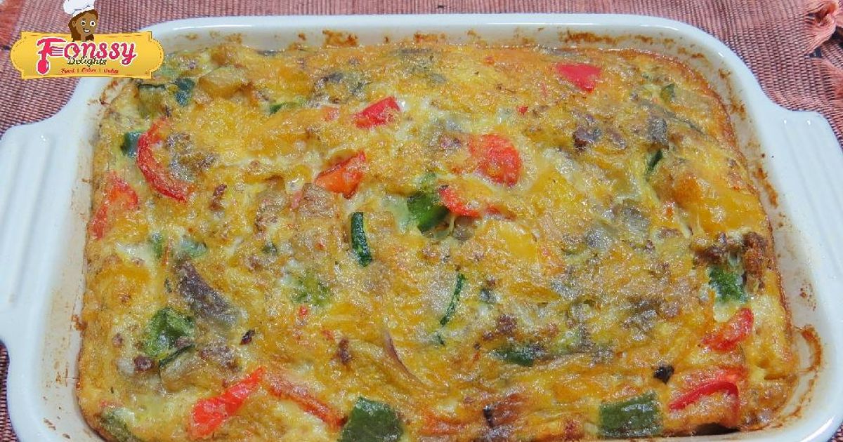 Egg And Minced Beef Frittata Recipe by Fonssy Delights - Cookpad