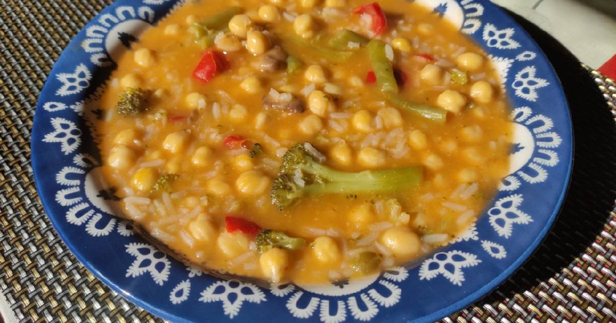Garbanzos con verduras y arroz en 30 minutos Receta de Cocina Veloz ...
