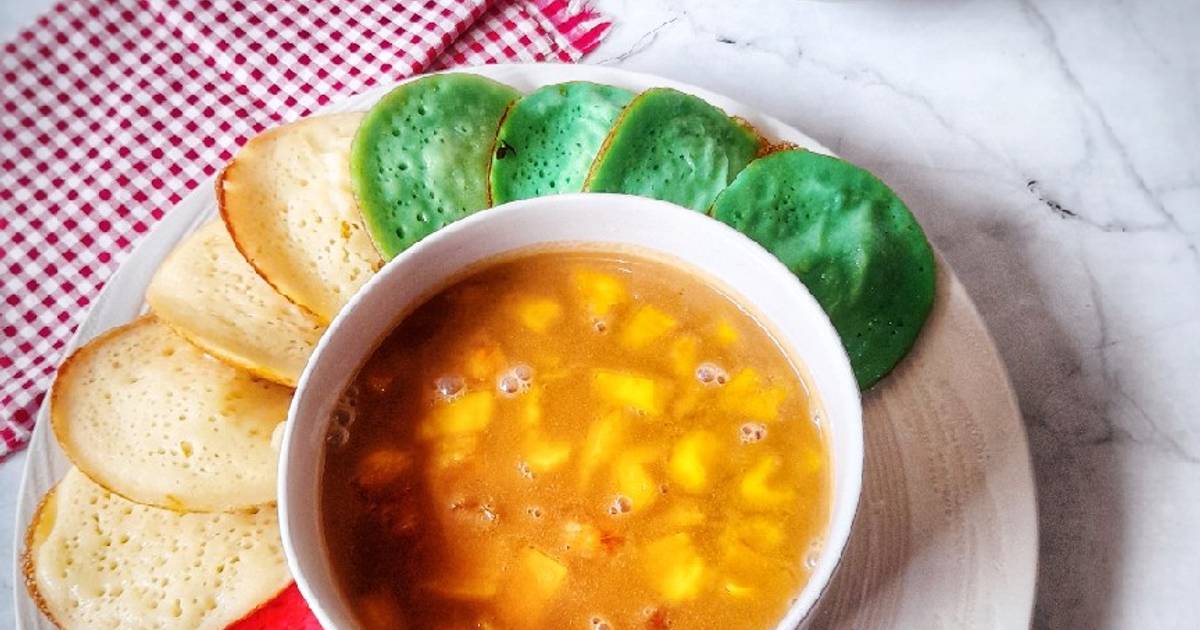 Resep Serabi Kuah Kinca Nangka oleh Elika 'Dapoerkuesalamah' - Cookpad