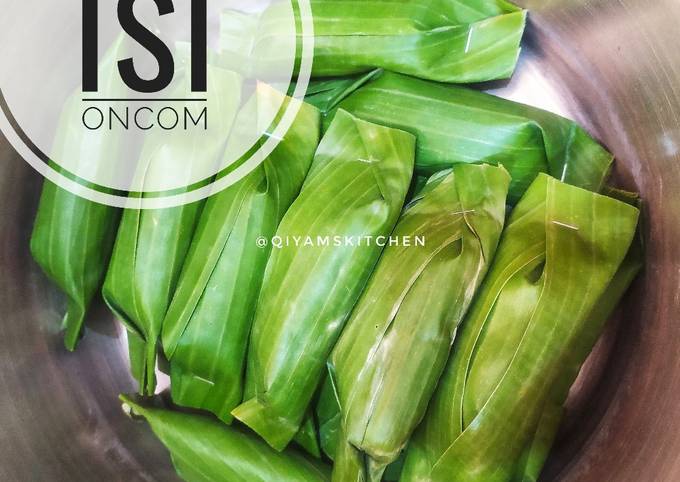 Resep Lontong isi oncom oleh Ummu Bilqis - Cookpad