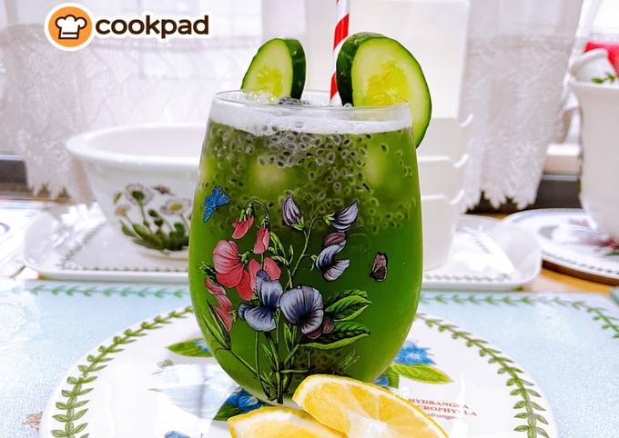 Resipi 👩‍🍳Jus Timun Lemon Selasih🥒 oleh Mahadiah - Cookpad