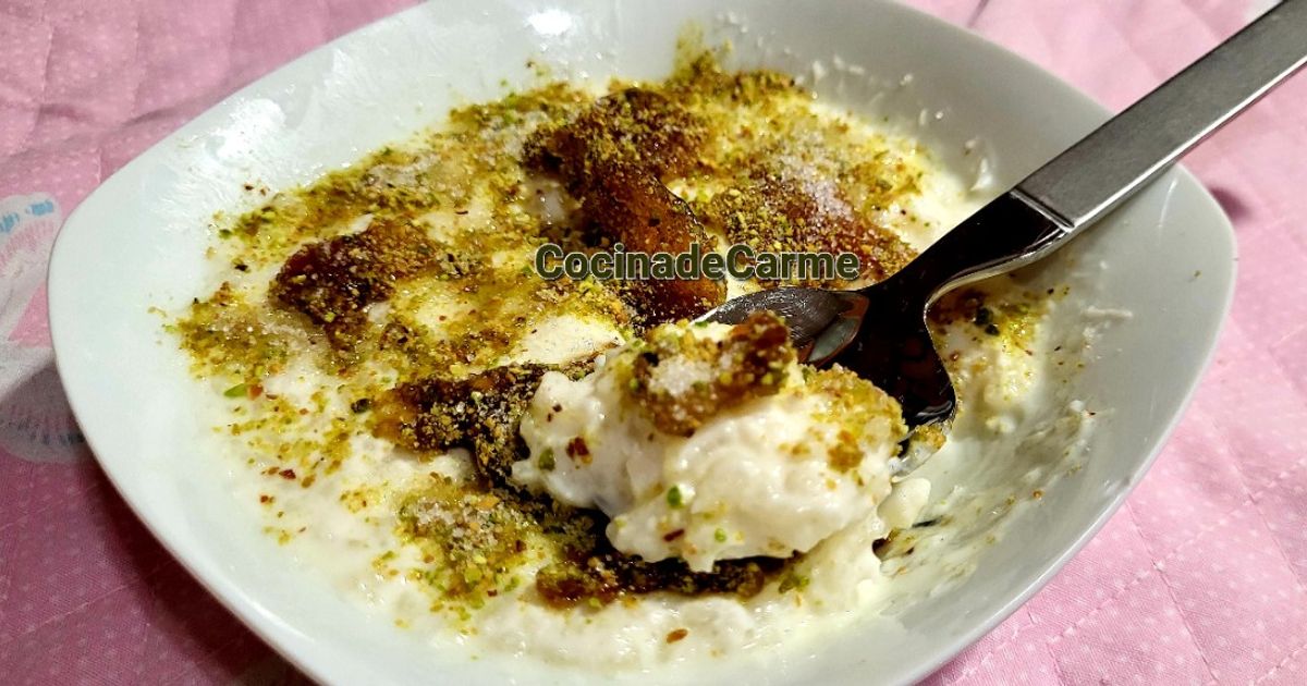 Modern Rice Pudding 🍜 With Yogurt, Coconut, And Caramelized Pistachios ...