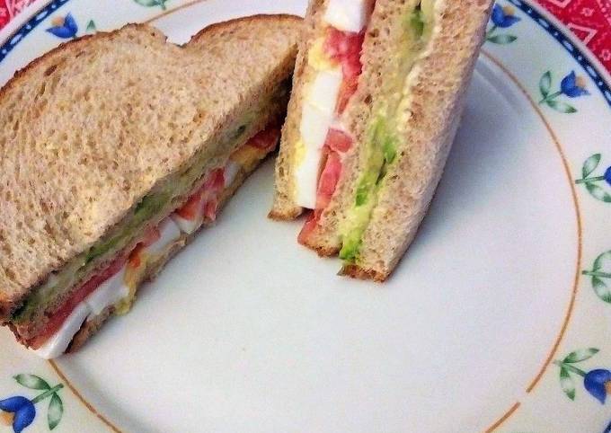 #rápidas Sándwiches Triples con Pan Integral (versión clásica) Receta ...