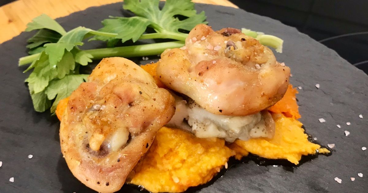 Delicias De Pollo Al Horno Con Verduras Ahumadas Y Base De Hummus ...