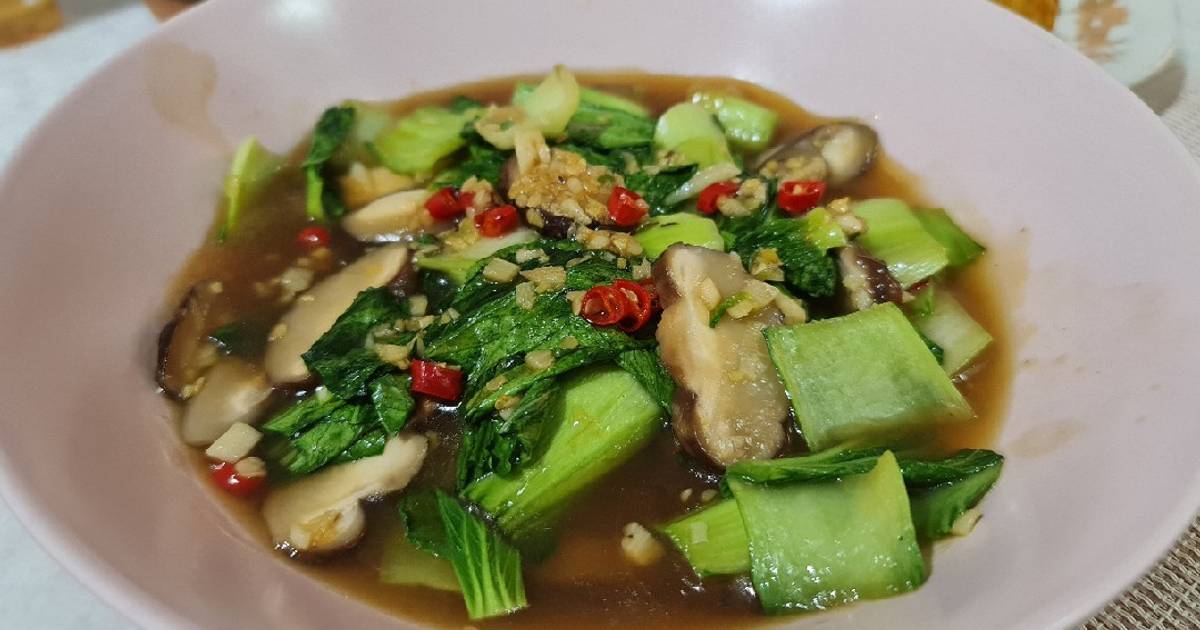 Resep Tumis pakcoy jamur oleh Nike Yolanda - Cookpad