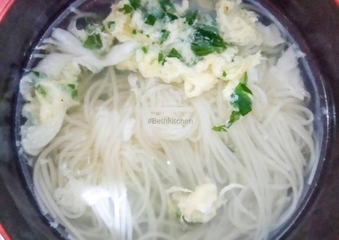 Resep Misua kuah telor oleh Beth Kitchen - Cookpad