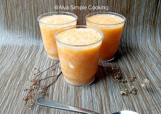 Resep Pudding Susu Labu Kuning Rasa Mangga oleh Alya Nurfitri🍳 - Cookpad