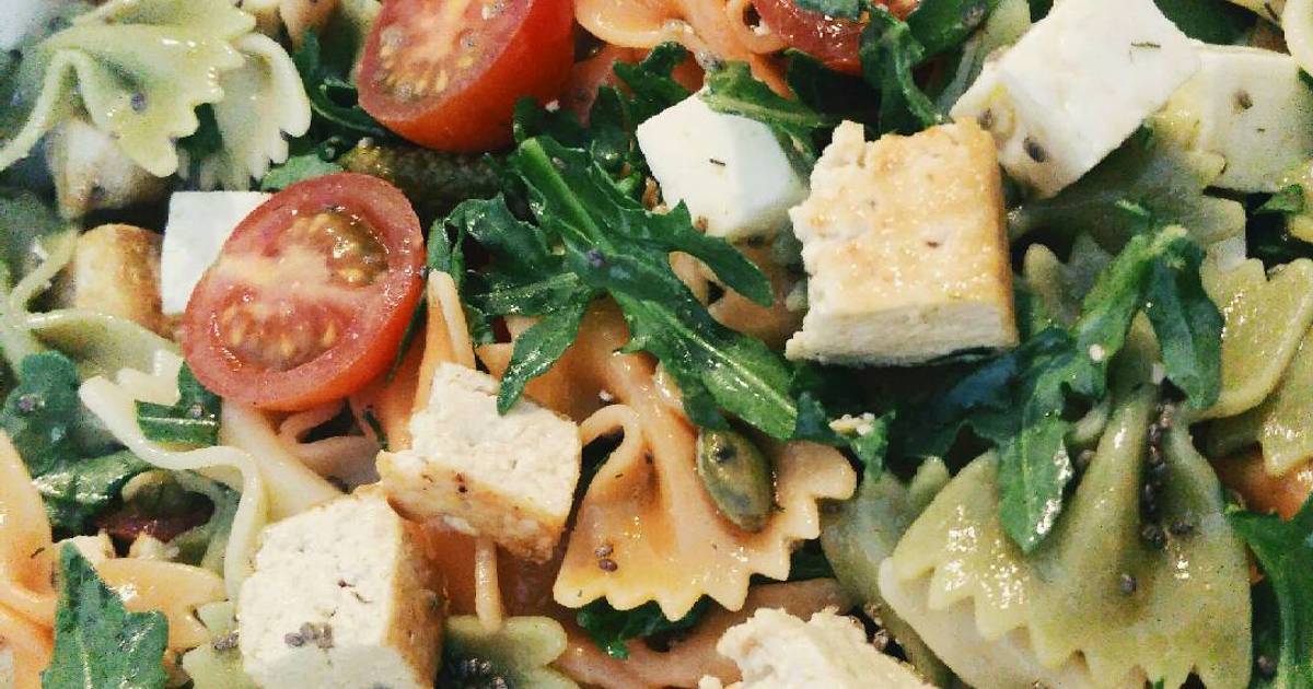 Ensalada de pasta con tofu - 4 recetas caseras- Cookpad