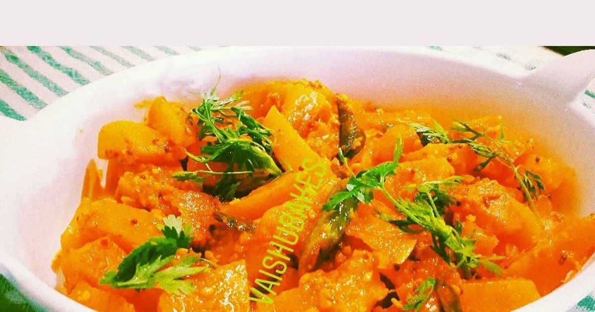 Maharashtrian Pumpkin Curry (Lal Bhopla Bakar Bhaji) Recipe by Vaishali Suhas - Cookpad