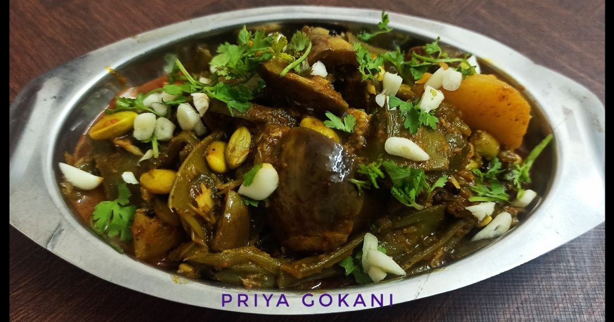 Aloo Baingan Sem Phali Sabzi Recipe by Priya Gokani - Cookpad