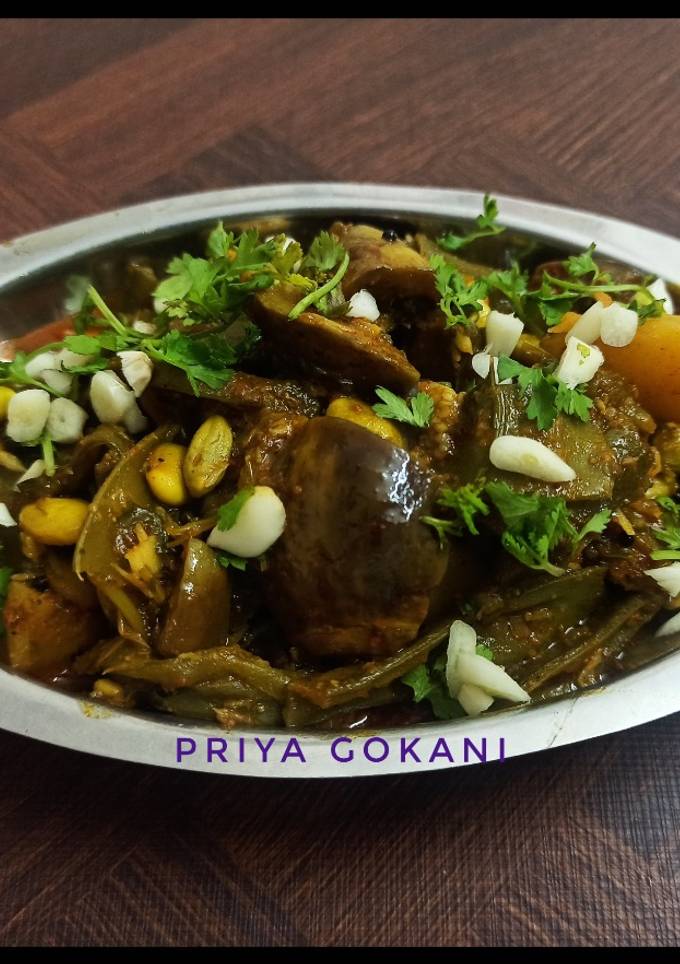 Aloo Baingan Sem Phali Sabzi - Recipe by Priya Gokani - Cookpad