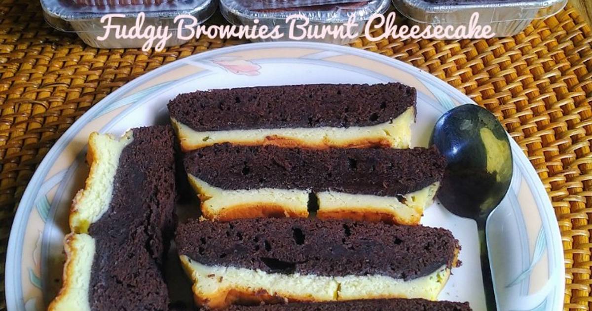 Resep Fudgy Brownies Burnt Cheesecake oleh Ninik Kitchen - Cookpad