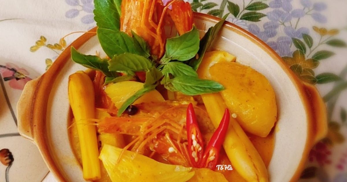 Cách Làm Món Cà Ri Tôm Với Chuối Sáp của Hoàng Thị Tố Hà - Cookpad