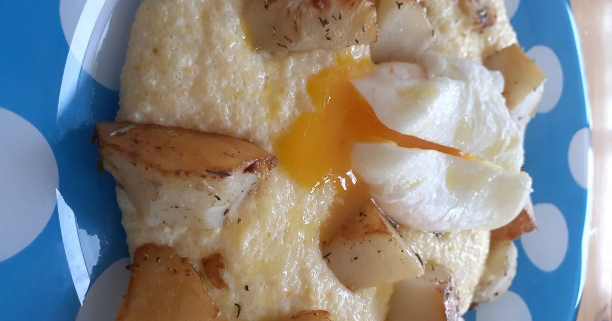 Polenta crémeuse topinambours rôtis au thym œuf mollet de Cecile Pat ...