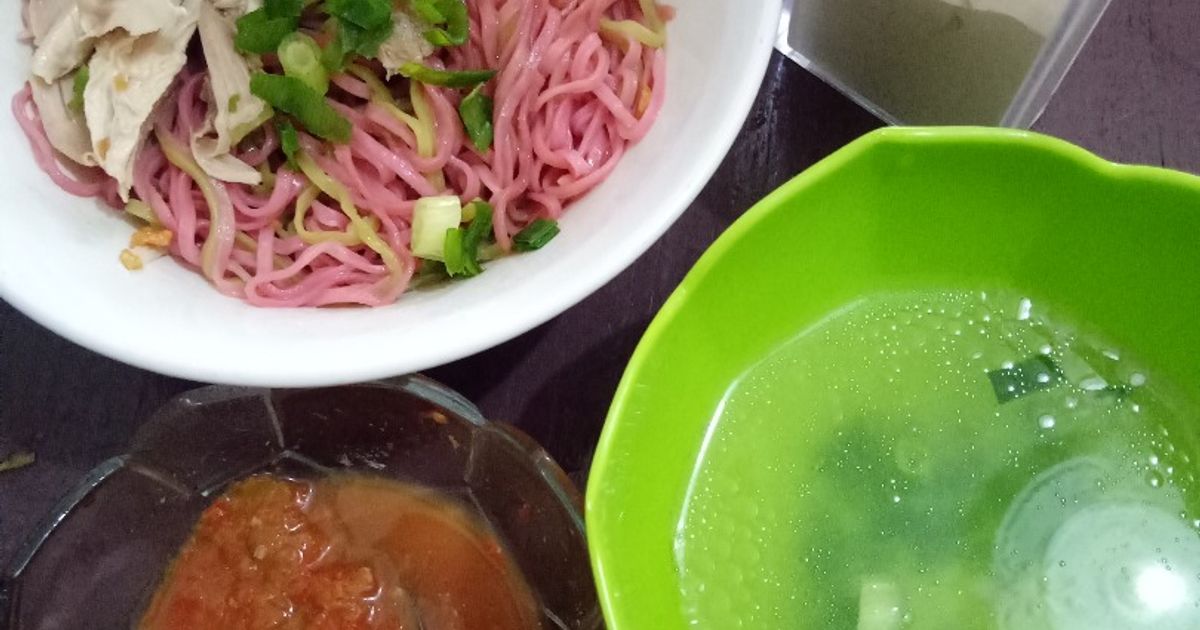 Resep Mie Pelangi Ayam Kampung (Mie Ayam Sayuran) Versi Alok oleh ...