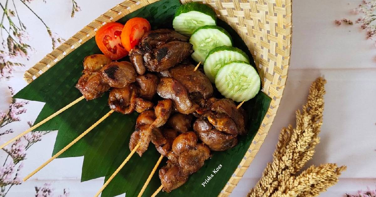 Resep Sate Ati Ampela Bacem oleh Priska Koes - Cookpad